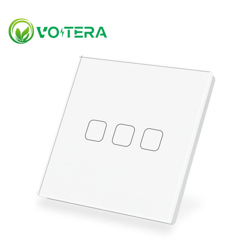 86 Tuya Us Eu Smart Wifi Wall Touch Switch 1/2/3 /4Gang Glass Panel ...