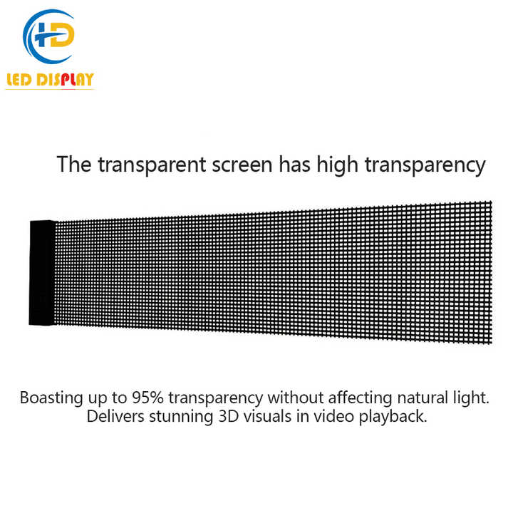 Flexible Ultra Ad Transparent Film Led Screen Indoor Full Color High ...