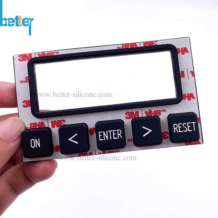 Durable Rubber Flat Keypad with Transparent PMMA Membrane