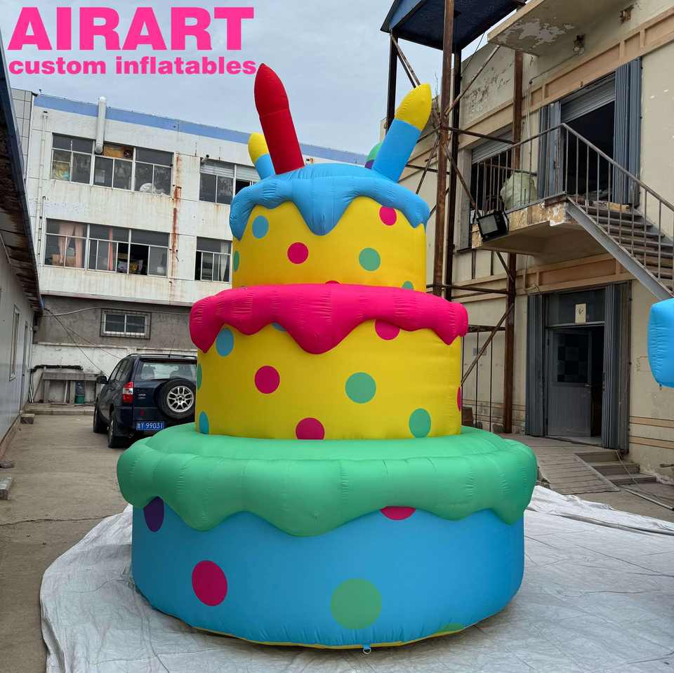 Inflatable Cake Birthday Party Event Use Inflatable Giant Cake Air ...