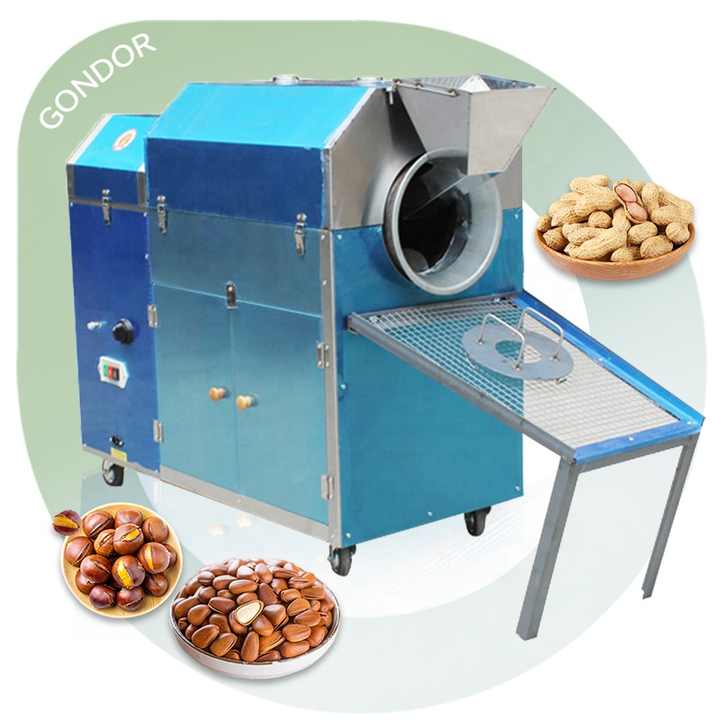 25kg Gas Grain-Roaster Small Scale Peanut Nut Roaster Flavour Portable ...