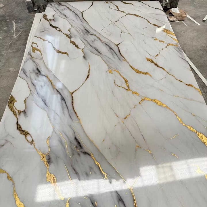 Pvc Companies 4x8ft 3mm Waterproof Plastic Sheets Marble Plate White ...