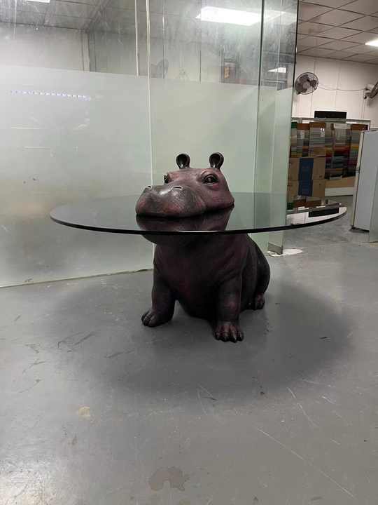 FRP Animal Unique Design Coffee Table Glass Top Lovely Creative Living ...