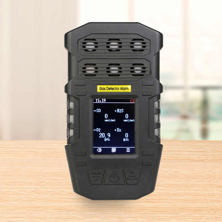 handheld 6 gas detector external pump gas detector LEL O2 CO H2S CO2 ...