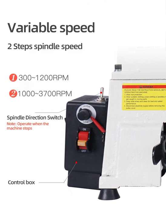 900W Digital Display Wood Turning Lathe Machine 450mm | DIY Woodworking ...