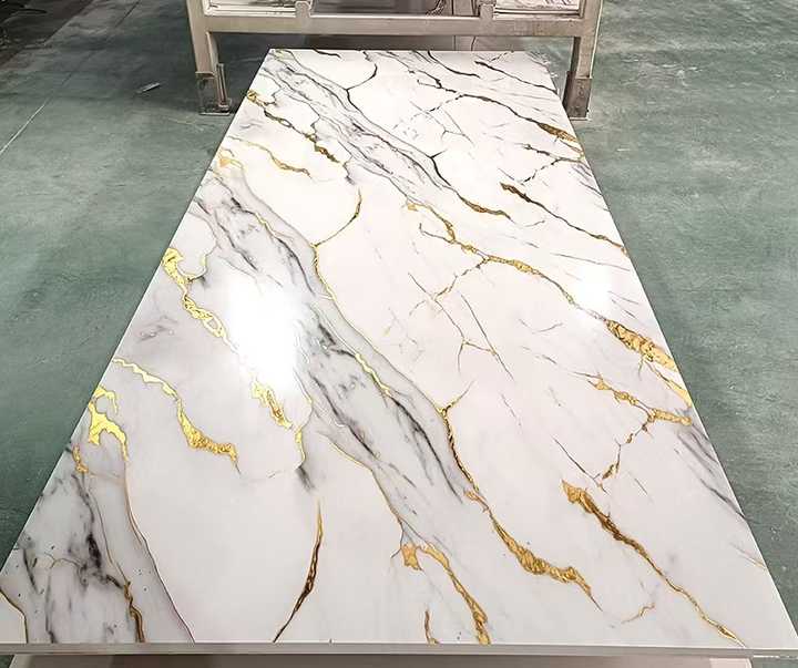 Waterproof UV Board PVC Sheet in Marble Colors for Interior Walls and ...