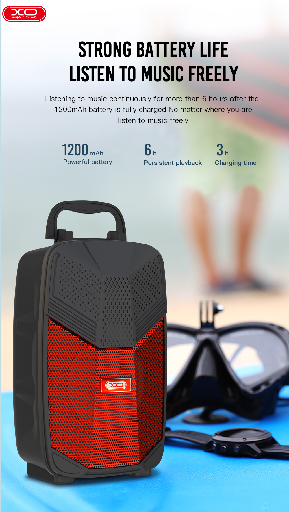 XO F29 Portable Bluetooh Speaker With Mic Port And Phone Stand - OTC.LK