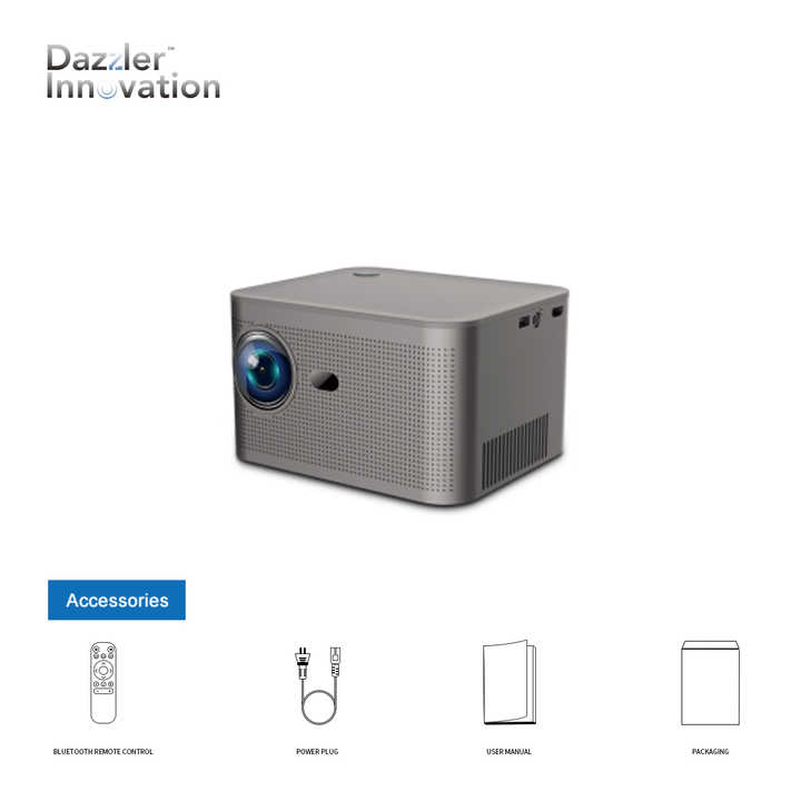 Dazzler Portable Android Projector - 30000 Lumen 4K Full HD