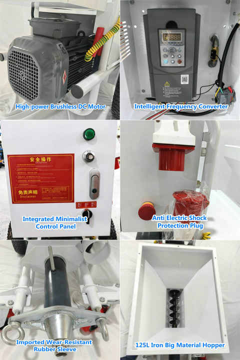 M6 High-Speed Electric Construction Machine 125L Fireproofing Wall ...