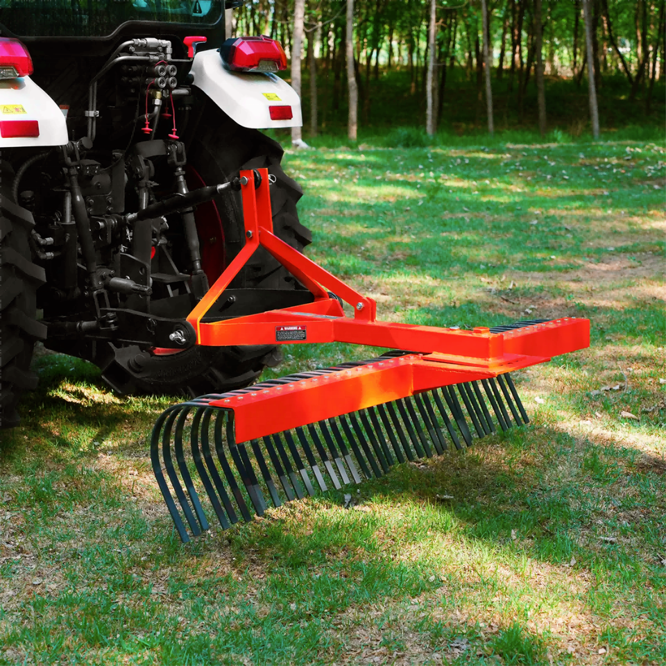 Tractor Mounted Landscape Rake Farm Agriculture Scraper Rock Land Raker ...
