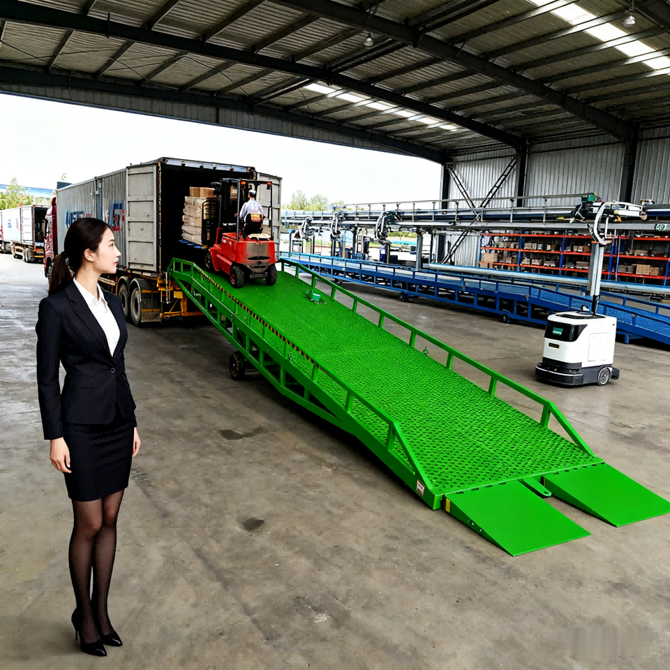 New 8 10 Ton Mobile Dock Forklift Ramp Van Loading Ramp Power Dock ...