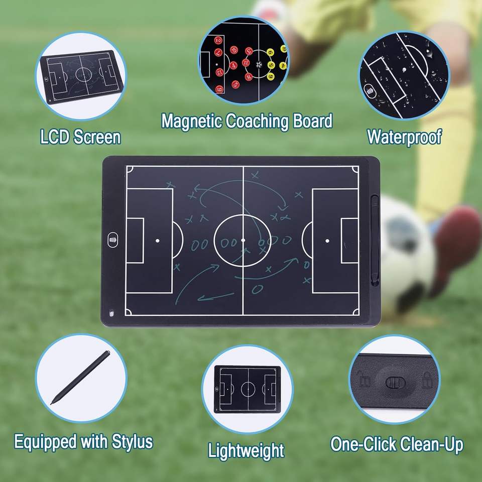 GY Magnetic Electronic Soccer Coaching Board 16 Inch LCD Stylus Pen ABS ...