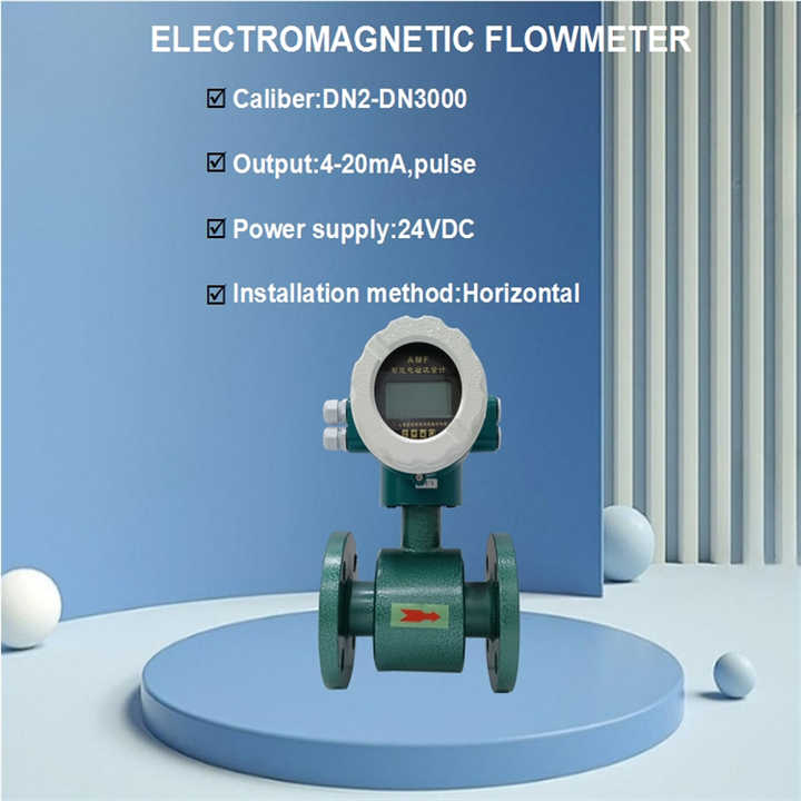 Customizable RS485 4-20mA Magnetic Flow Meter 0.5% Accuracy Electromagnetic Flowmeter for Liquid ...