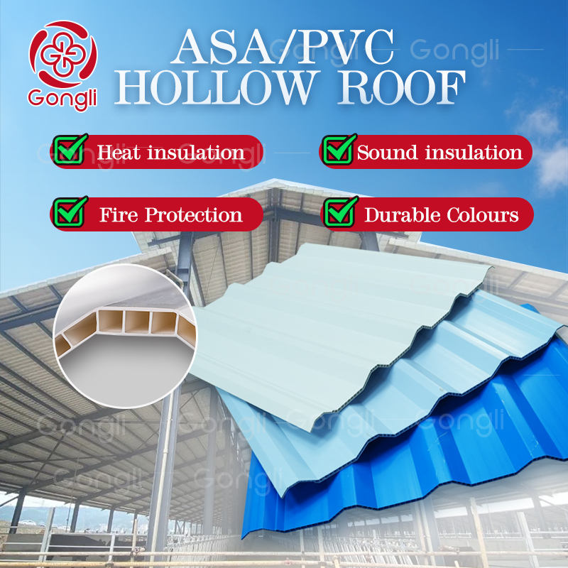 Modern Villa Outdoor PVC Hollow Roof Tiles with Acoustic Design ...
