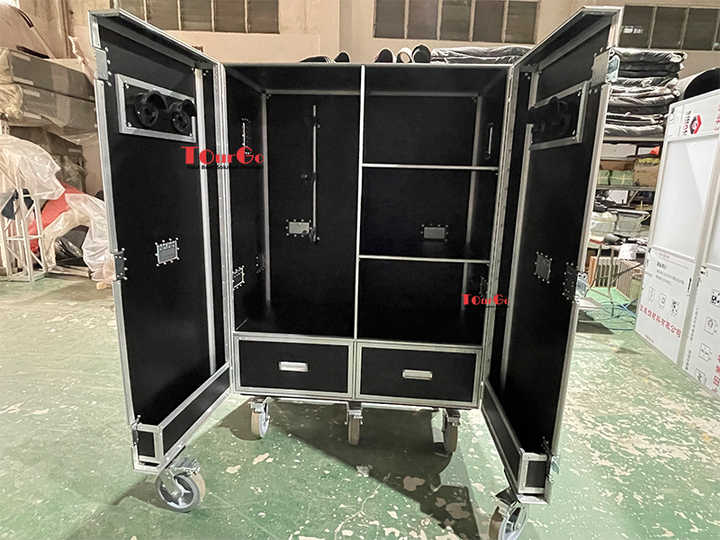 Double Tack Locker Horse Box Utility Trunk Flight Case Storage for 2 ...