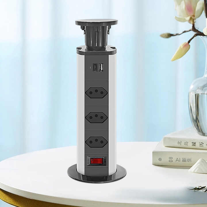 Hidden Desk Outlet with Surge Protection for Office Desks for Brazil ...