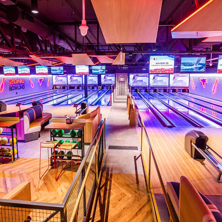 Indoor High End Design Recreation Center Bowling Lanes