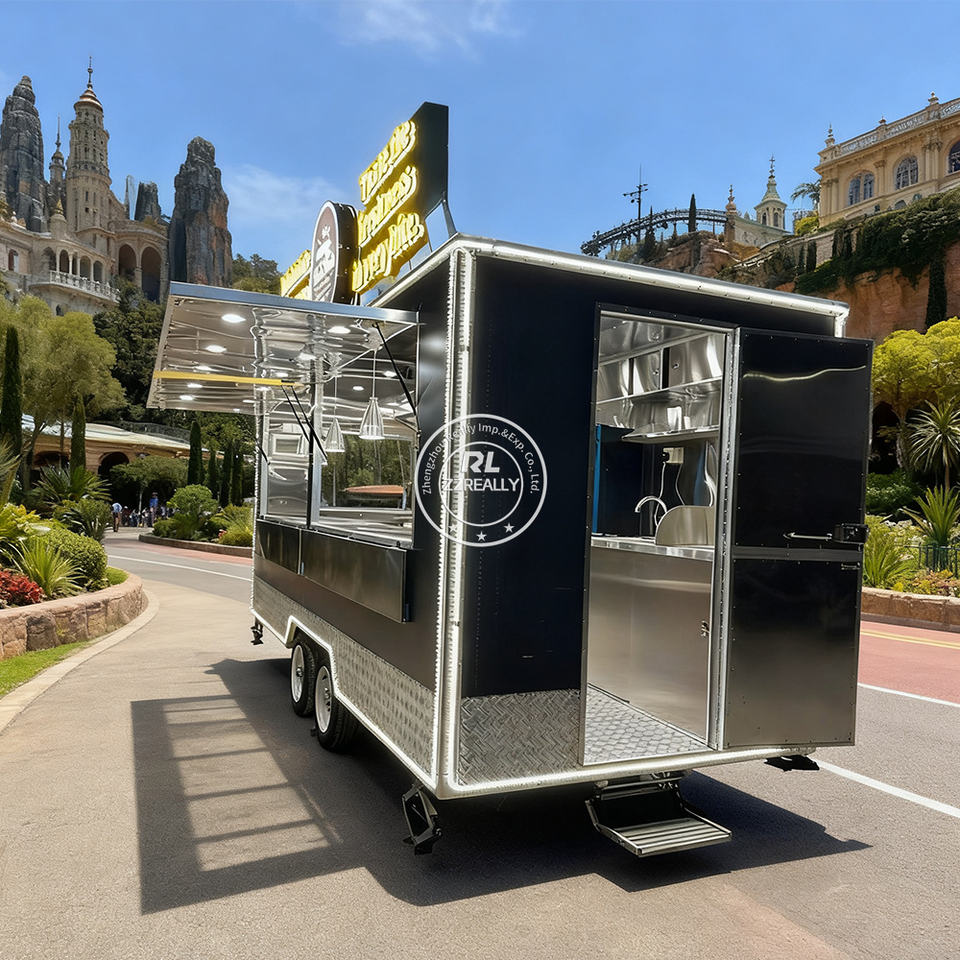 2026 Customizable Fiberglass & Stainless Steel Food Trailer with Big ...