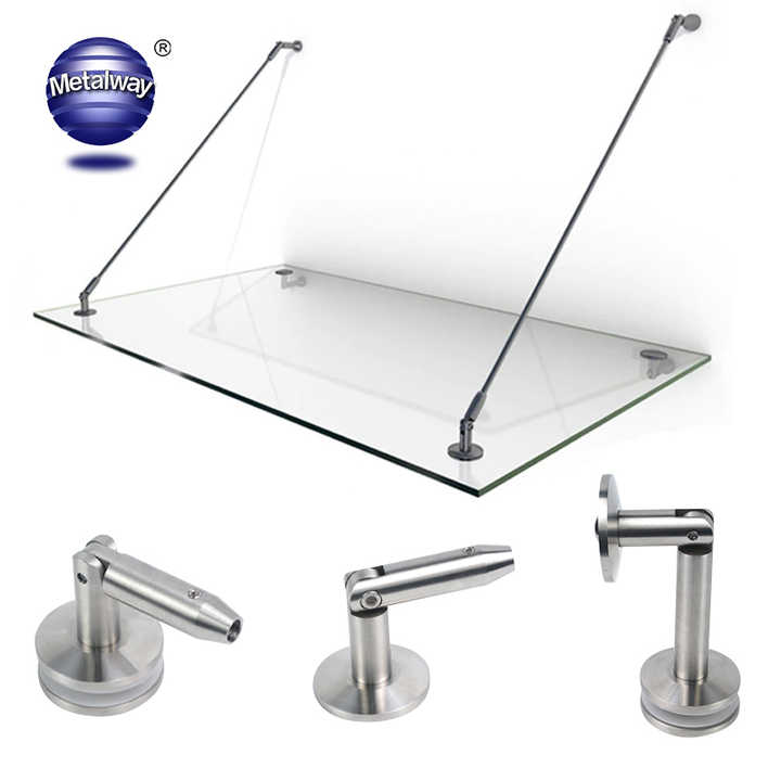 Stainless Steel Awning Mounting Kits for Outdoor Laminated Glass