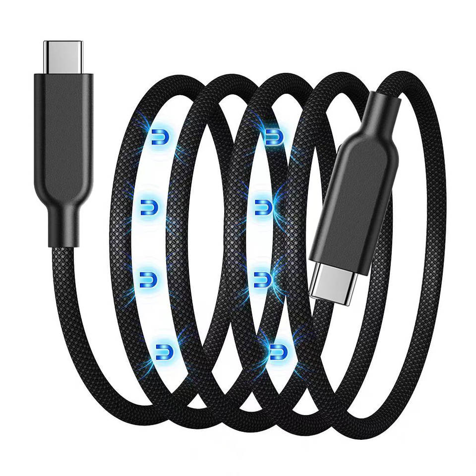 240W Magnetic Fast Charging Cable USB-A to USB-C Quick Charge Cord with ...