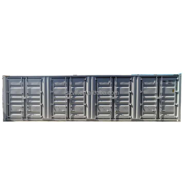 40ft Dry Containers with 4 Side Open Doors - White Vita Corten Steel