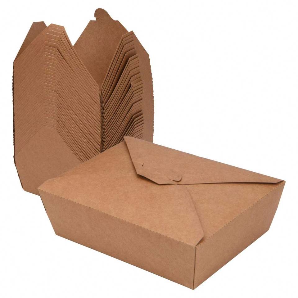 Disposable Kraft Paper Meal Cartons for Restaurant Food Packaging ...