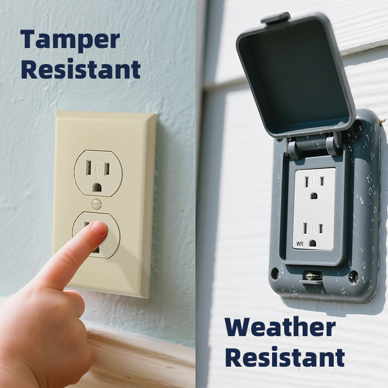15A 20A Duplex Receptacle Outlet US Standard Wall Socket Power Outlet ...