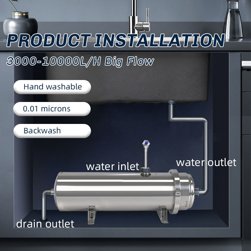 5000L Manual Power Source Household Ultrafiltration Membrane Tap Water ...