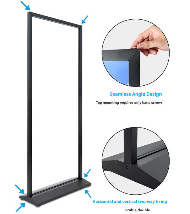 Floor Standing Sign Holder Poster Stand for Store Display Outdoor ...