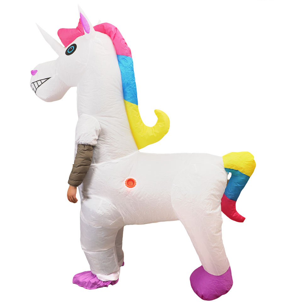 Adult Inflatable Rainbow Unicorn Costume, Cosplay for Party Carnival ...