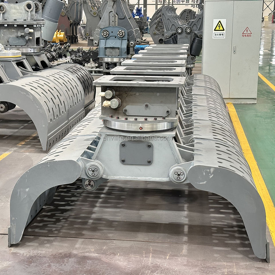 Hydraulic Excavator Demolition Grapple 360 Rotary Attachment with Motor ...