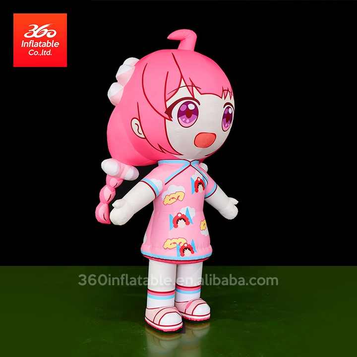 Moving Inflatable Girl Mascot - Custom Advertising Costumes