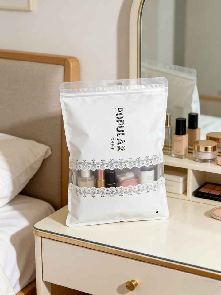 Premium Reusable Lace Edge Resealable Clothing Bags BOPP Matte PE ...