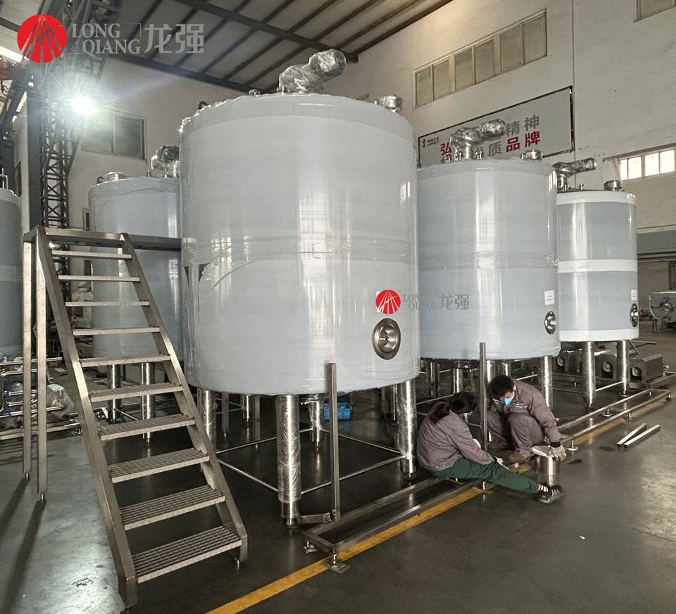 5000L 6000L Jacketed Mixing Tank Storage Silo for Ice Cream Aging ...