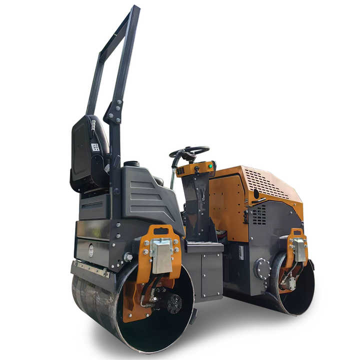 Walking Behind Double Drum Vibratory Gasoline diesel Small Compaction ...