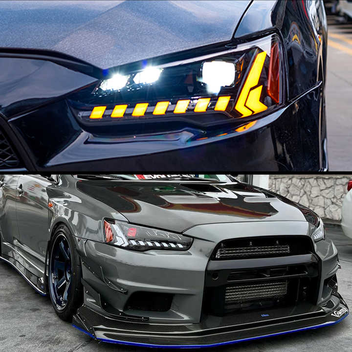 HCMOTIONZ LED Headlights for Mitsubishi Lancer - DRL Animation
