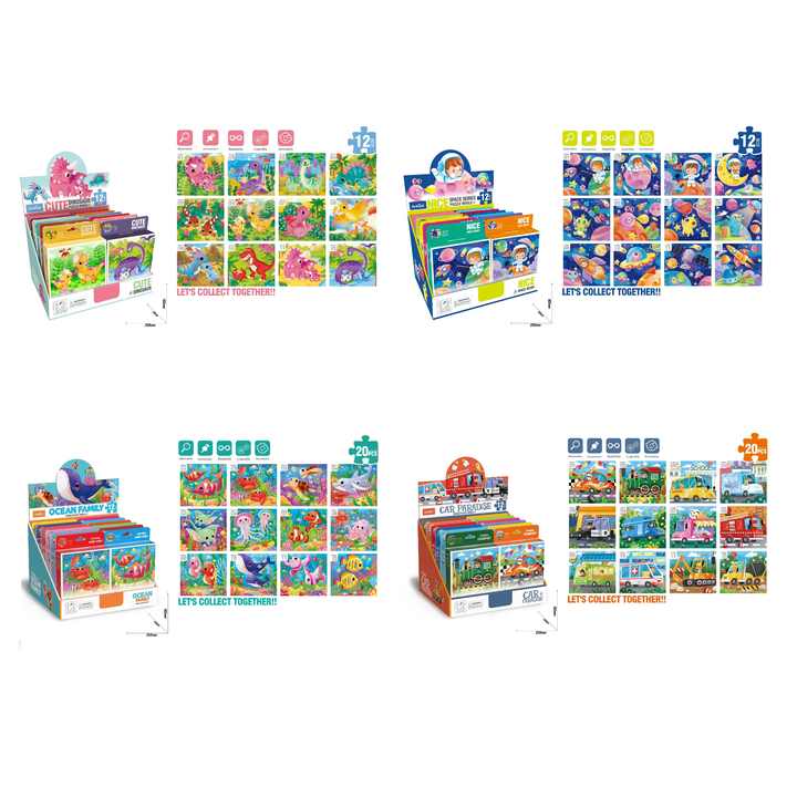 20pcs 12 in 1 DIY Jigsaw Puzzle - Educational Fun for All Ages