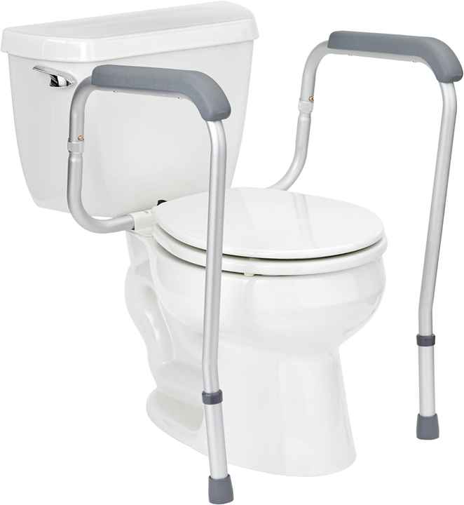 Toilet Safety Rail for Seniors with Easy Installation, Height Adjustable Toilet Safety Frame ...