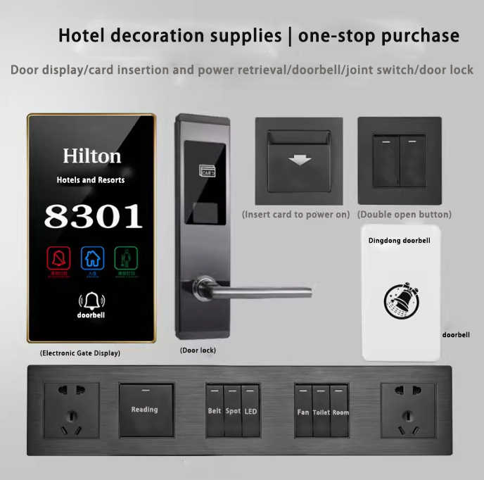 Customized Hotel Switch Panel Control Socket With Engraved Lettering ...