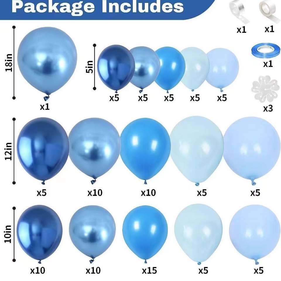 Blue Birthday Balloon Set Wedding Room Scene Layout Kit for Party ...