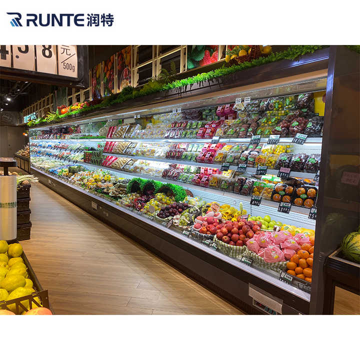 Open Upright Chiller supermarket open display chiller refrigerator for ...