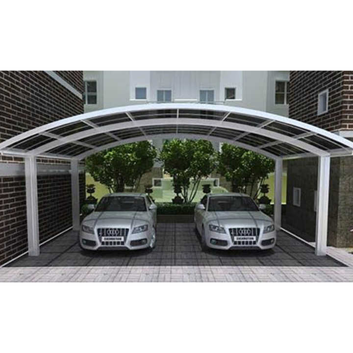 Car Port Garage Polycarbonate Roof Sun Shade for 2 Cars