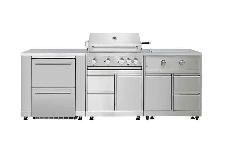Stainless Modular Outdoor Kitchen - Full Set with Gas Grill