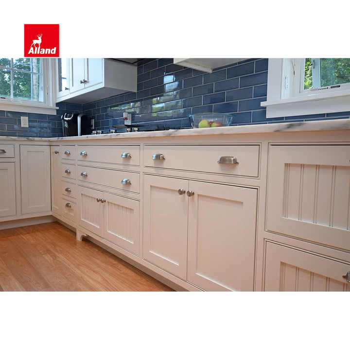 AllandCabinet Traditional Beaded Inset Kitchen Cabinet with White ...