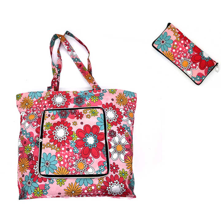 Convenient Foldable Expandable Supermarket Shopping Tote Bag Weekender ...