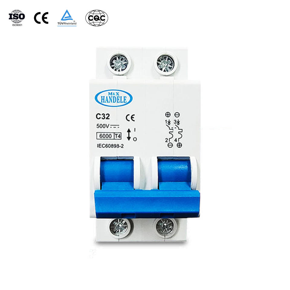 IEC Miniature Circuit Breaker (MCB) 415V 2P 63A PA66 Material IP20 ...