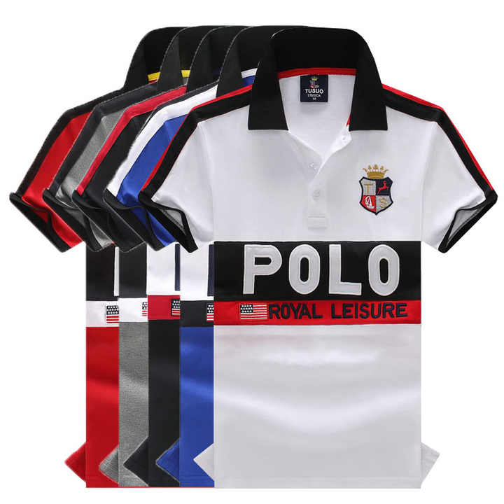 Custom Logo Embroidered Polo Shirts for Men - 100% Cotton