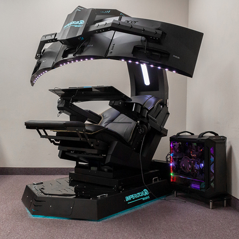 Cluvens Manticore home office zero gravity workstation gaming rig ...