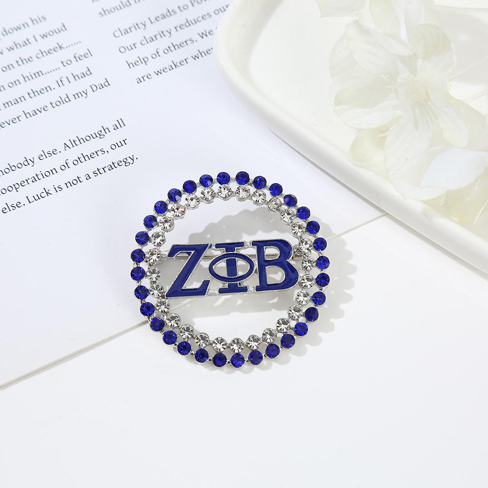 Delta Greek Sorority Sigma Rhinestone Pearl Triangle Jewelry Pin Alloy ...