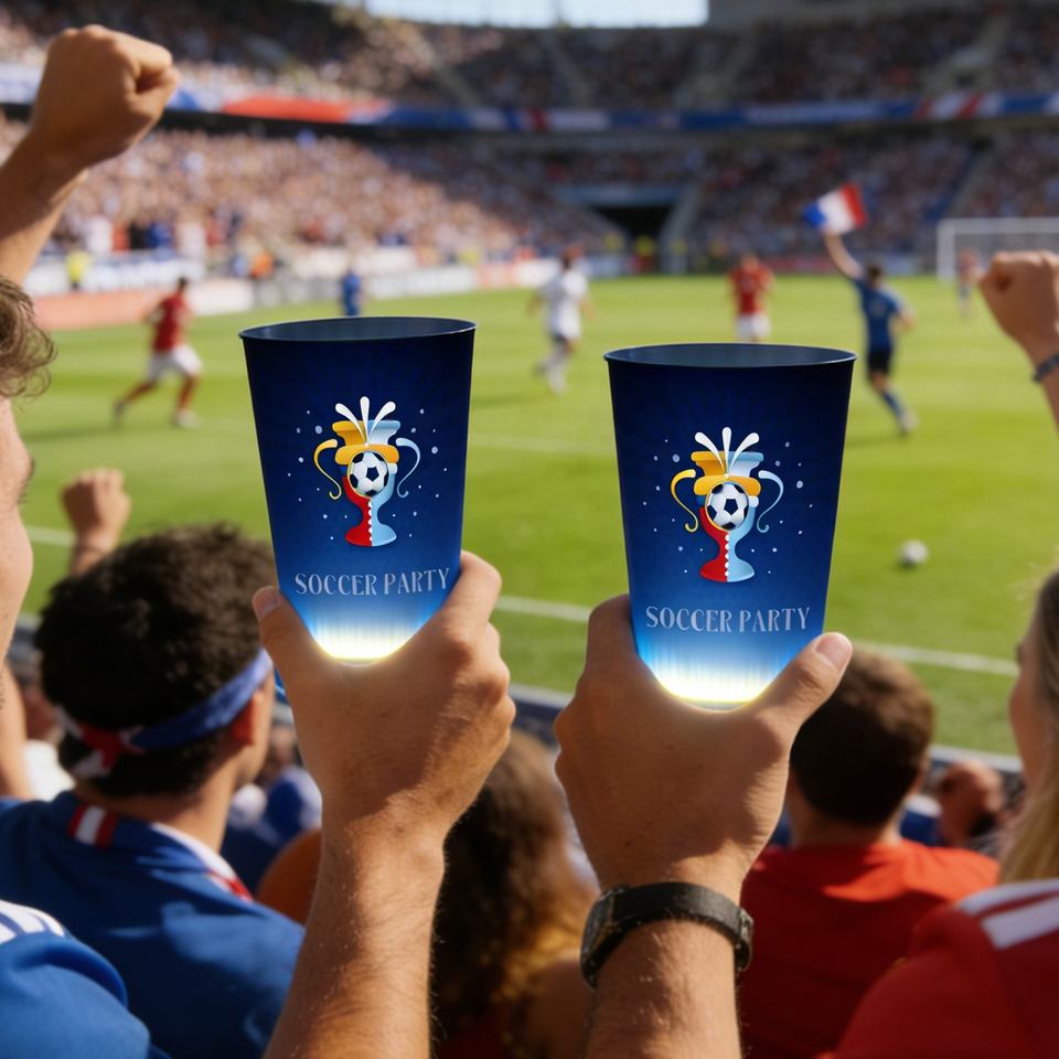 2026 World Cup Themed Light-up Plastic Party Cups for Celebrations Game ...